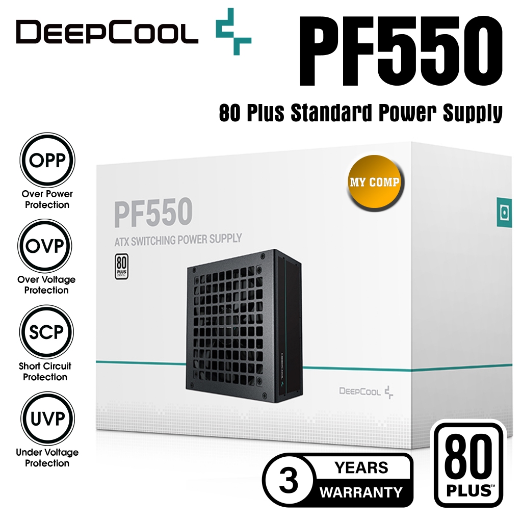 Jual Deepcool PF550 550W 80+ Power Supply PSU ATX 80 Plus Pure | Shopee ...