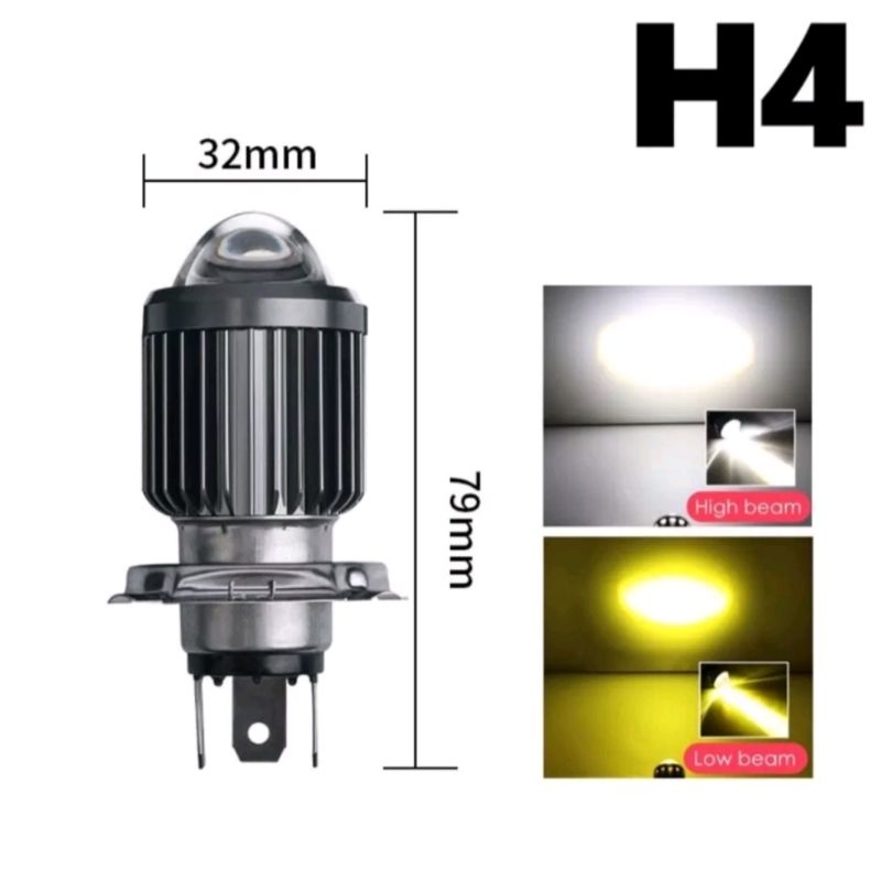Jual Lampu led laser bohlam laser kaki 3 h4 mobil motor H-4 Waterproof LAMPU UTAMA LASER H4 ...
