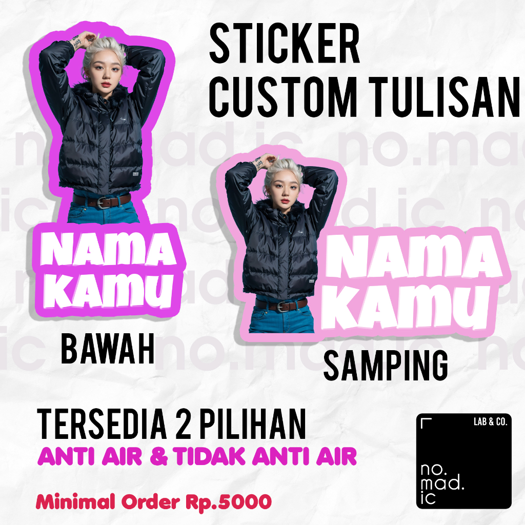 Jual Stiker viral custom nama & Foto, Bisa Request Foto & Nama, free ...