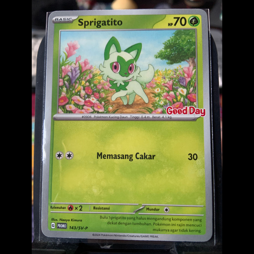 Jual Pokemon Sprigatito Promo Good Day Kartu | Shopee Indonesia