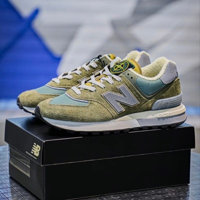 Jual Sepatu premium eNBe 574 Legacy x Stone Island Army Grade Original ...