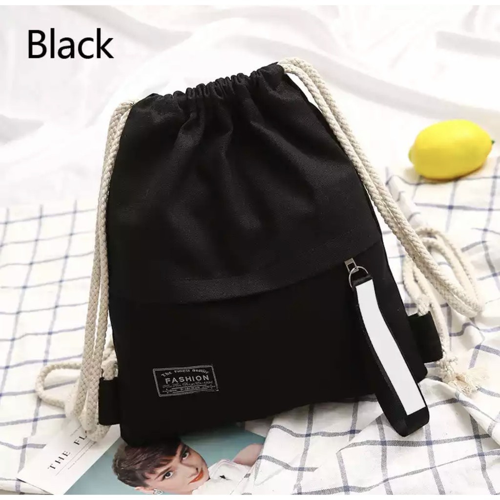 Jual RF RANSEL SERUT WANITA HOME - Stringbag Korea Termurah - Kanvas | Shopee Indonesia