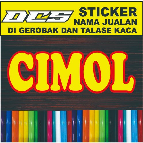Jual STICKER TULISAN CIMOL STICKER TEMPELAN UNTUK NAMA JUALAN DI ...