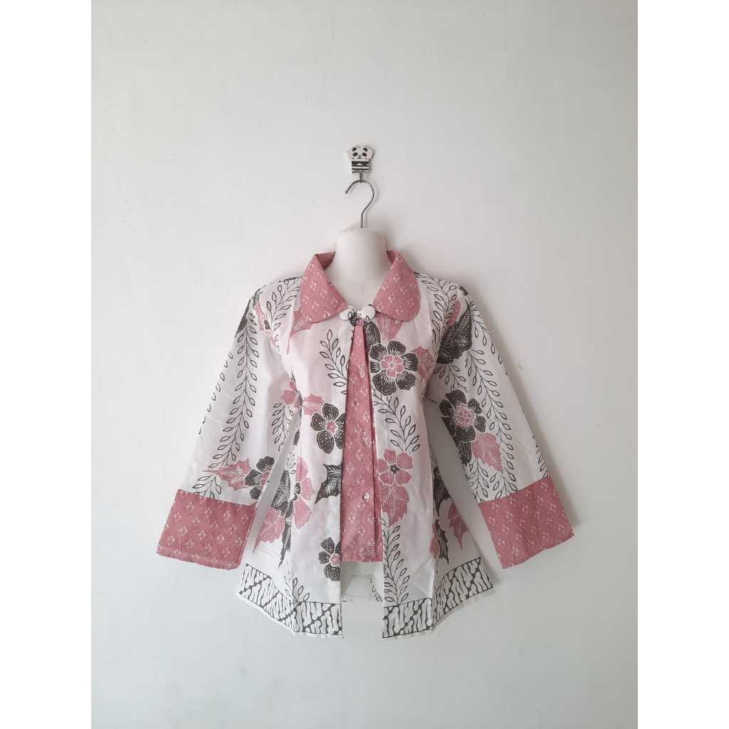 Jual BLOUSE BATIK KERJA MODEL BOLERO WARNA SOFT | Shopee Indonesia