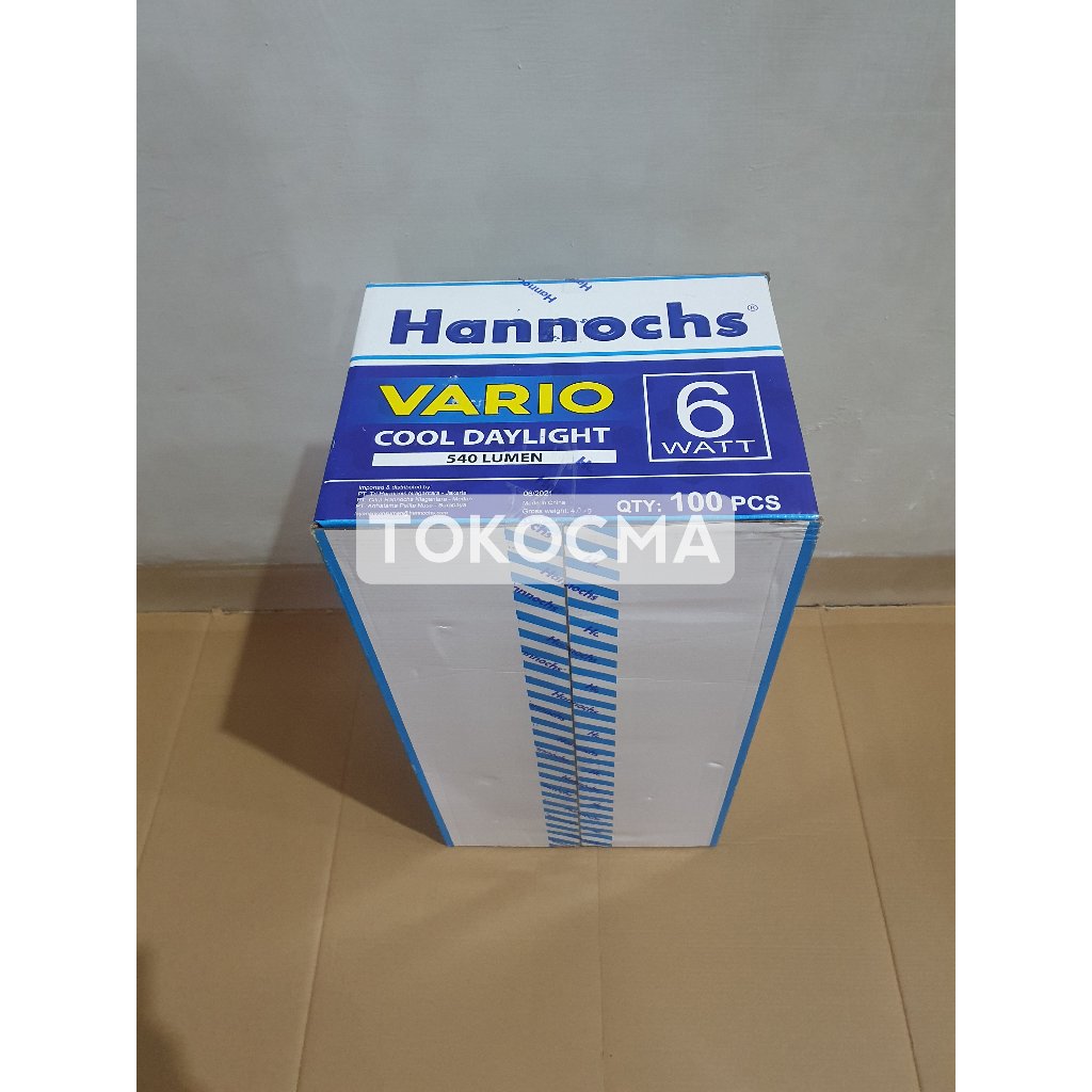 Jual Lampu LED Bohlam Vario 6w 6watt Hannochs Cahaya Putih 1 DUS 100Pcs ...