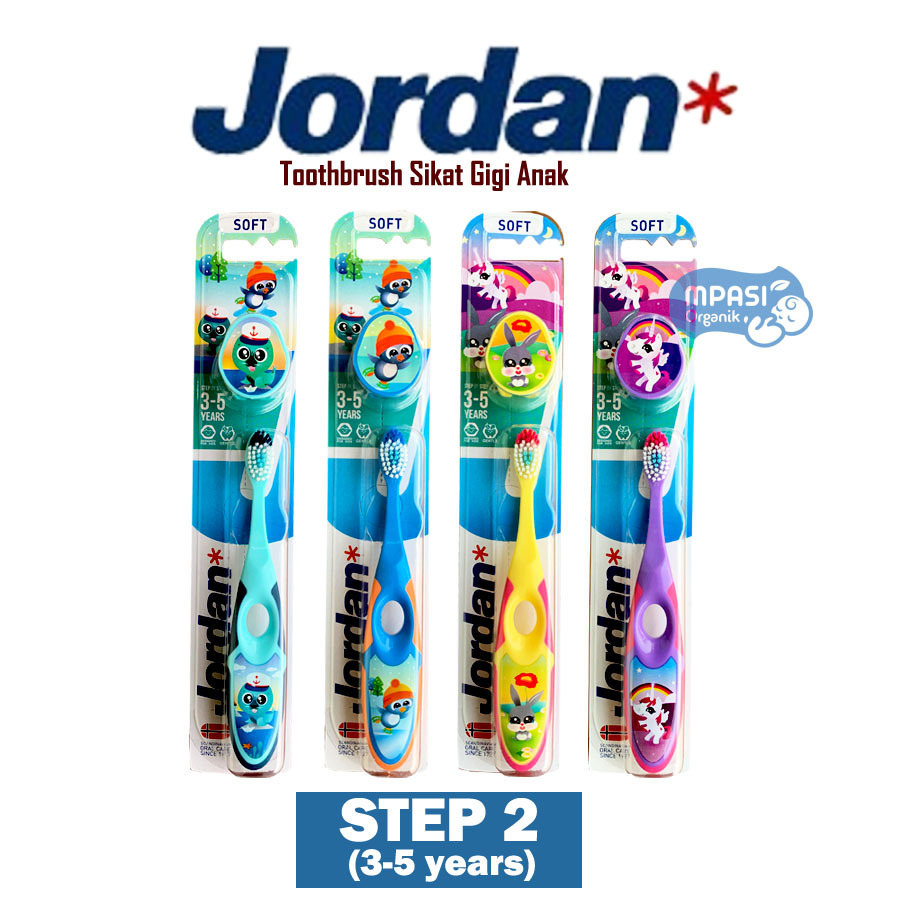 Jual Jordan Oral Care Kids Step 2 Extra Soft - 3-5 Years / Sikat Gigi ...
