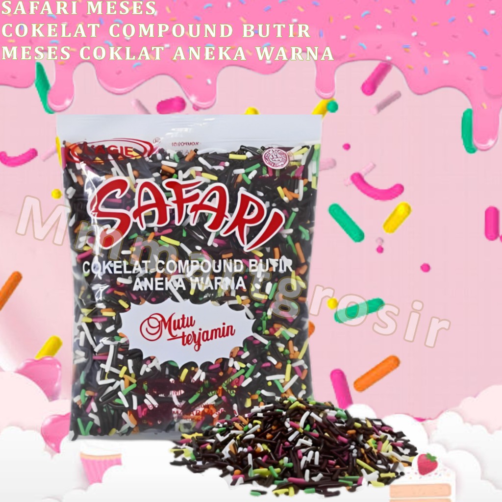Jual Safari Meses / Cokelat Compound Butir / Meses Cokelat Aneka Warna ...