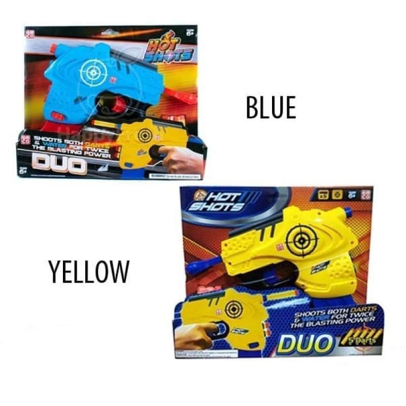 Jual Mainan Tembakan Hot Shots Duo 2 in 1 Soft Gun Blaster dan Water ...