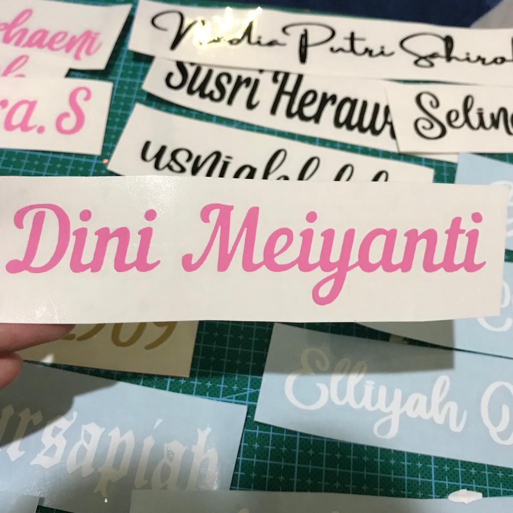 Jual Stiker nama custom | bisa pake nama sendiri | bebas pake nama ...