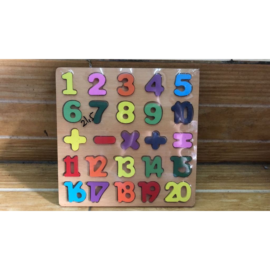 Jual mainan anak puzzle angka simbol hitungan | Shopee Indonesia