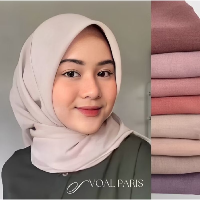 Jual paris voal premium warna kalem | Shopee Indonesia
