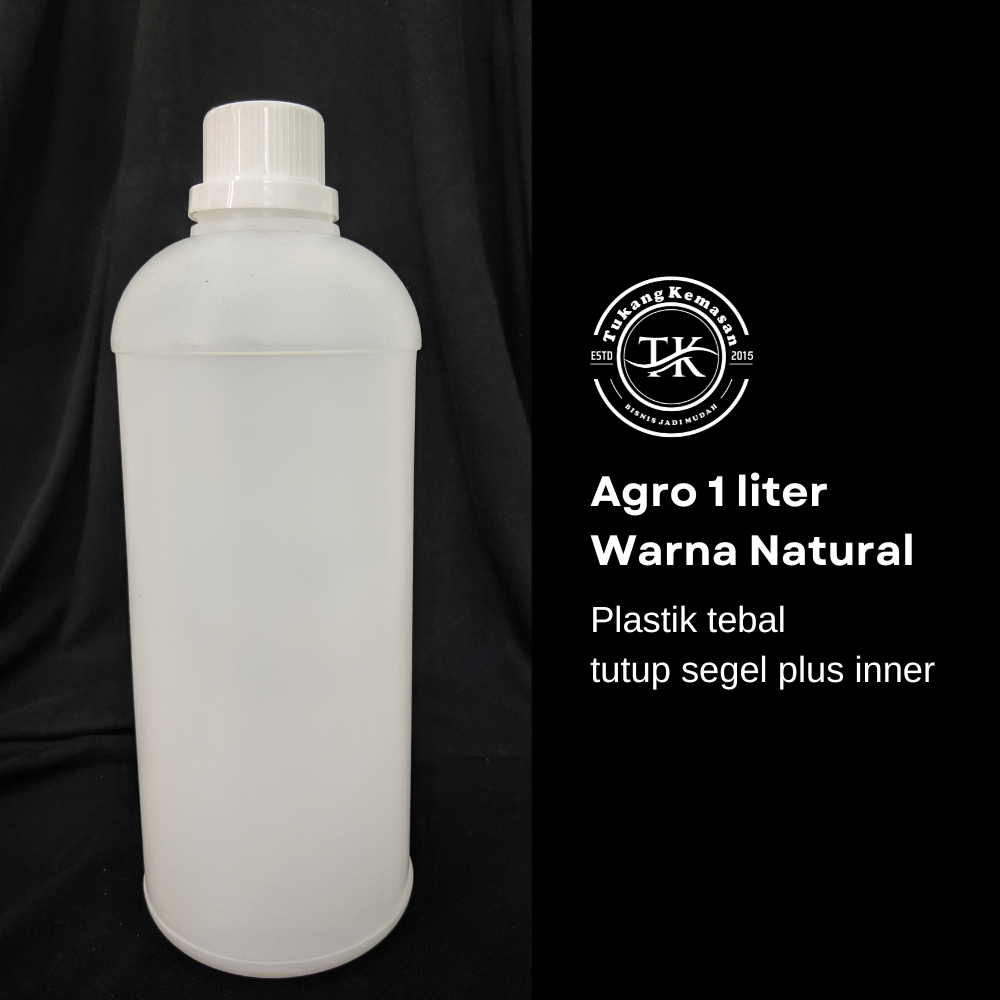 Jual Botol plastik kemasan plastik agro warna putih natural 1000 ML kemasan kimia botol pupuk ...