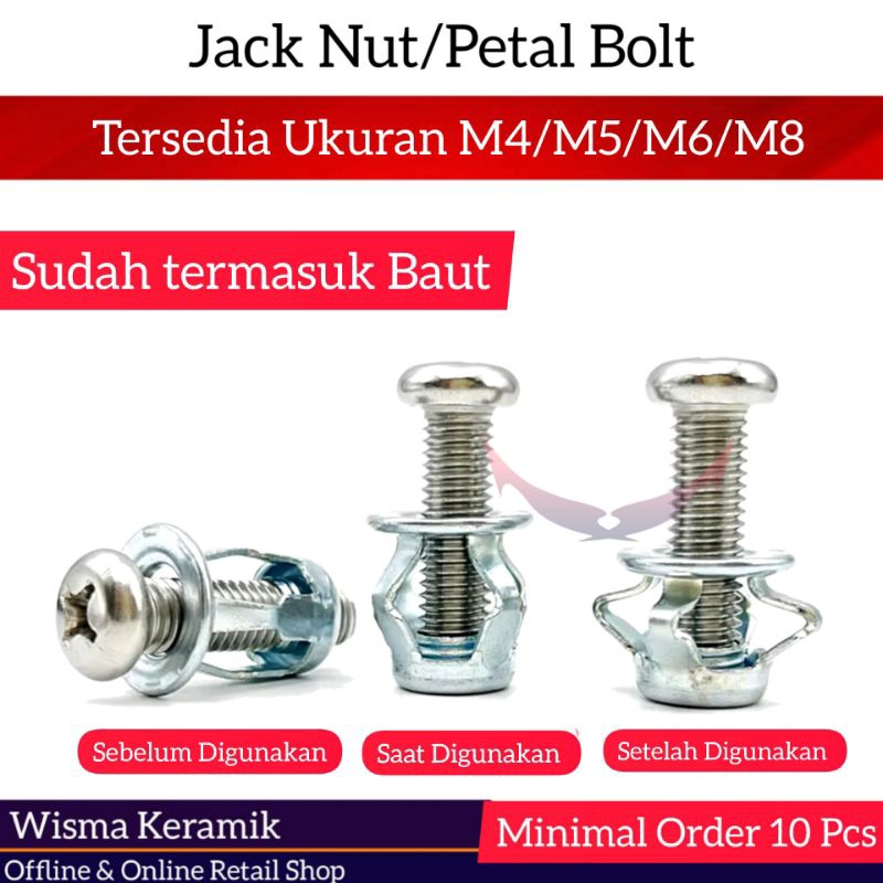 Jual Jack Nut, rivet Plate metal mur baut sekrup fisher, Rivet nut ...