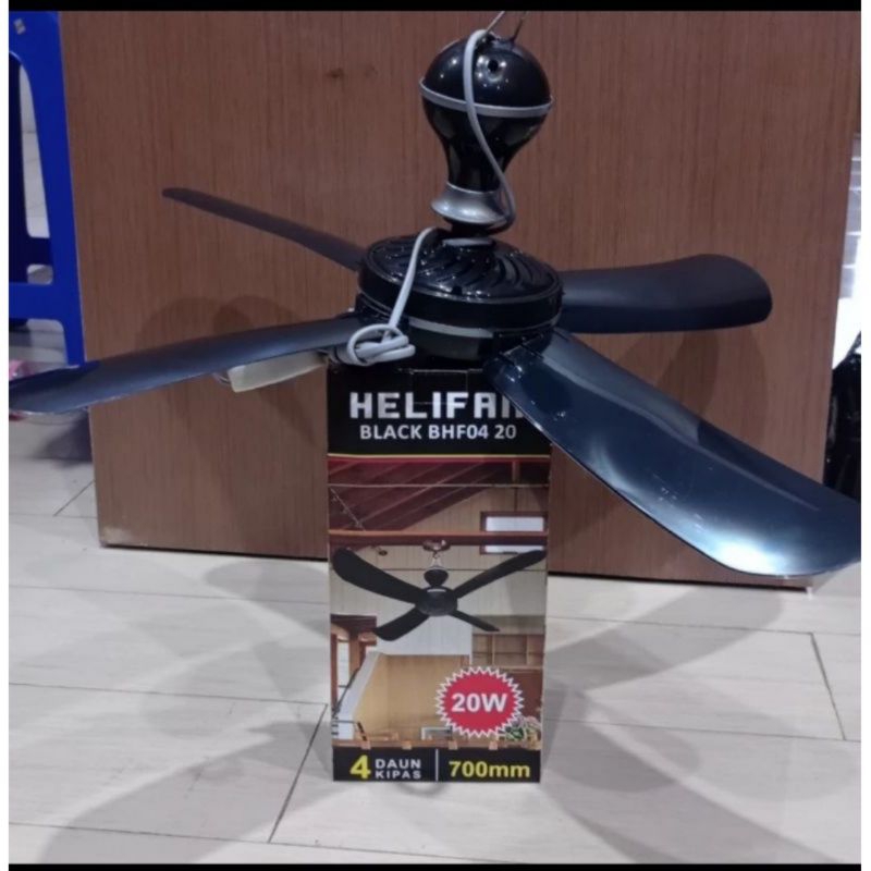 Jual Kipas Angin Gantung Helifan 20Watt 4 Baling Warna Hitam BHF 04 ...