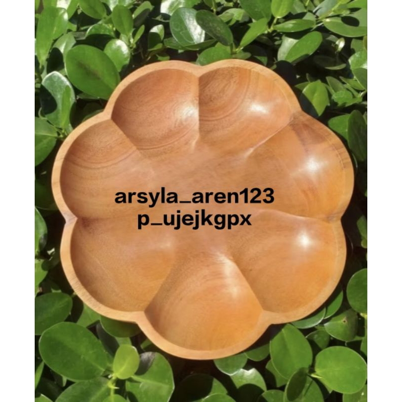 Jual piring saji /piring bunga 20cm mahoni | Shopee Indonesia
