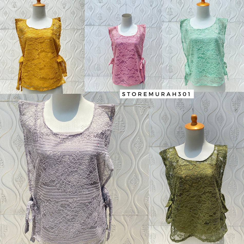 Jual Terlaris Outer Vest Brokat Tali Model Korea Rompi Brokat Kondangan ...