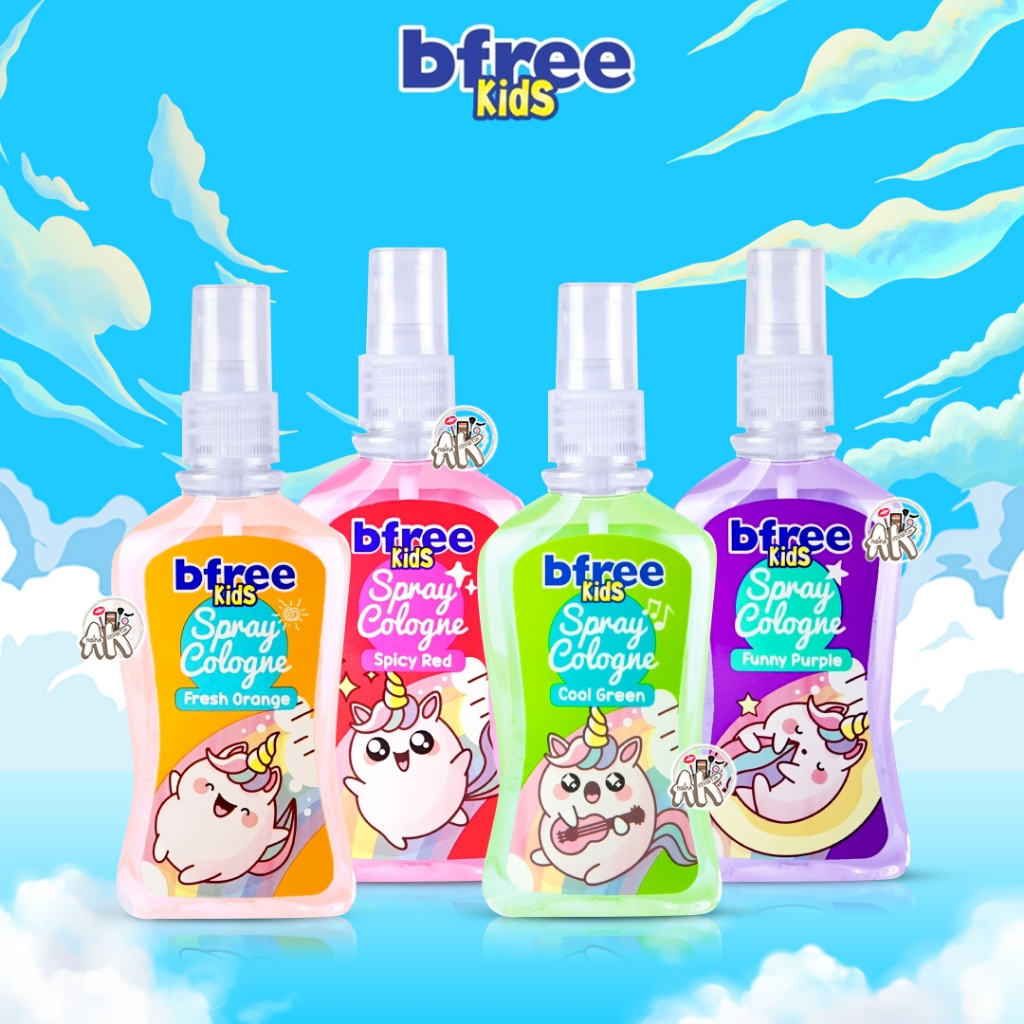 Jual BFREE KIDS SPRAY COLOGNE 100ML SERIES ( COOL GREEN / FRESH ORANGE ...