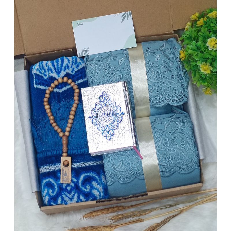 Jual Hamper Hadiah Set Mukena dan Sejadah Free Tasbih dan kartu ucapan ...