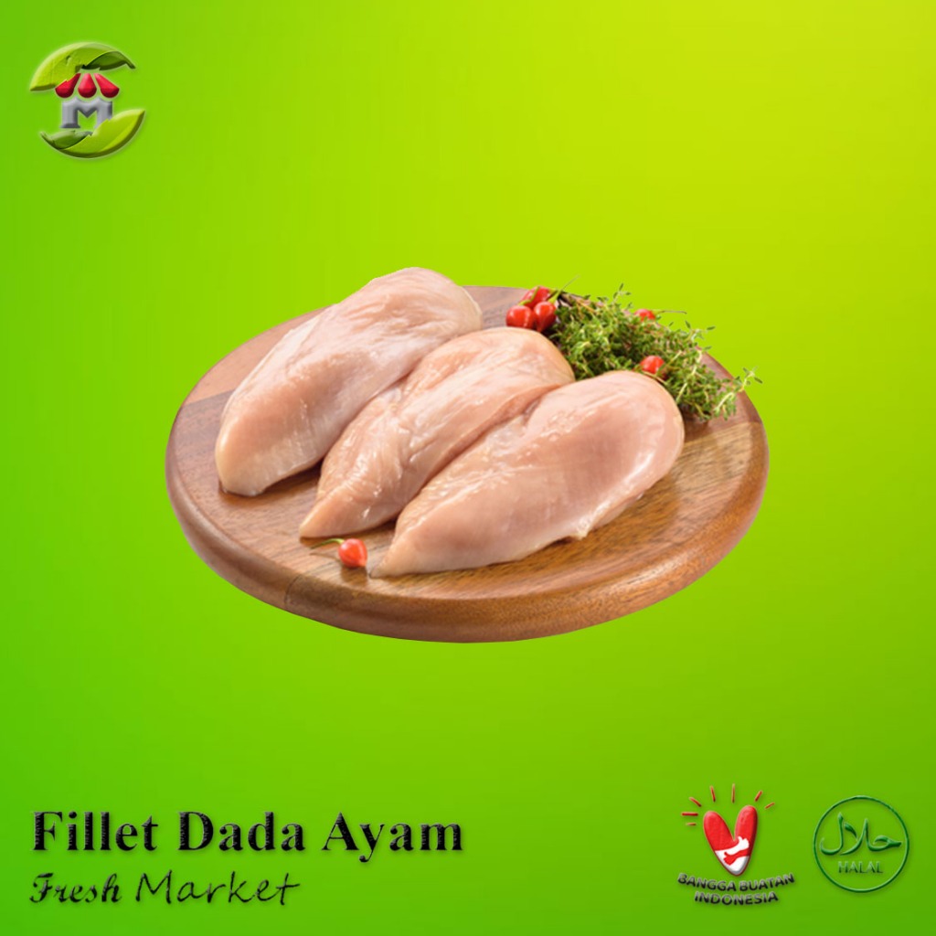 Jual [JAKPUS] Boneless Fillet Dada Ayam Tanpa Kulit Pack 970gr - 1kg ...