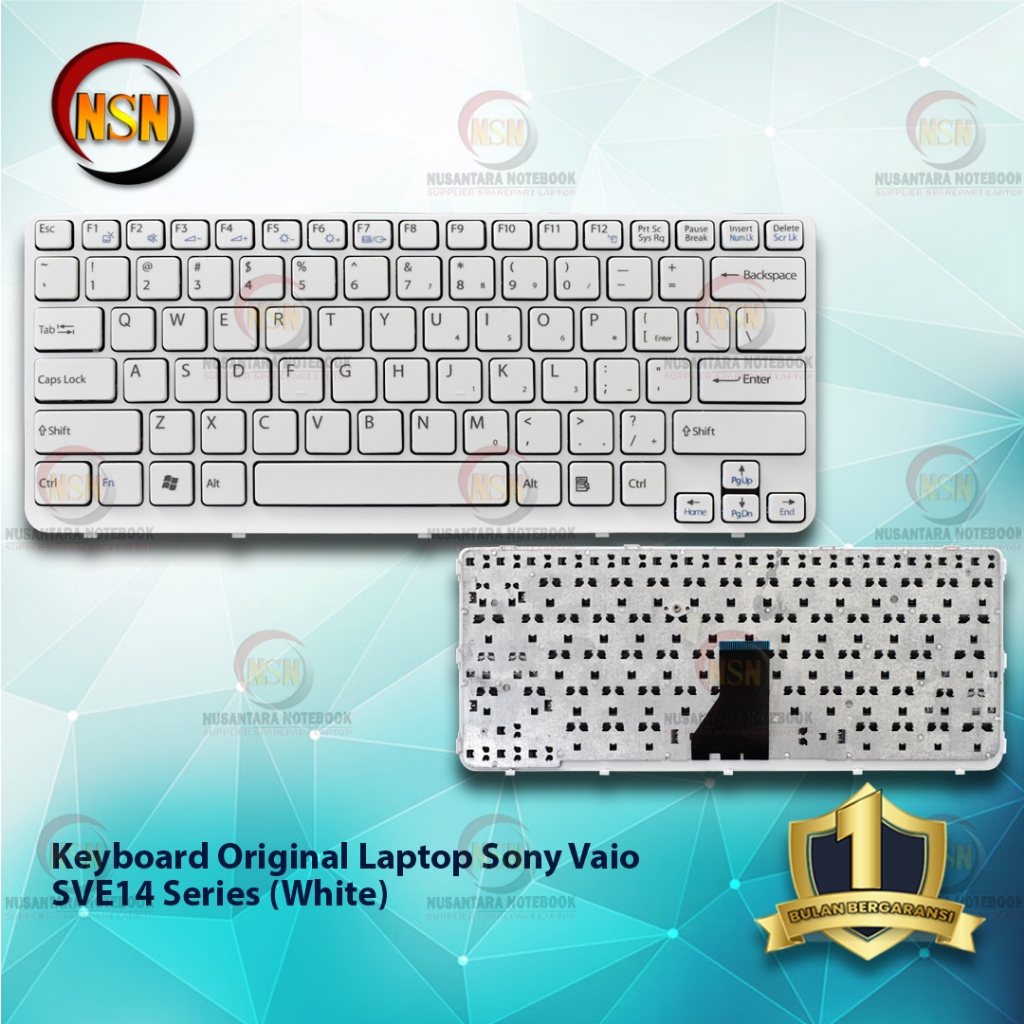 Jual Keyboard Original Laptop Sony Vaio SVE14 Putih Series | Shopee ...