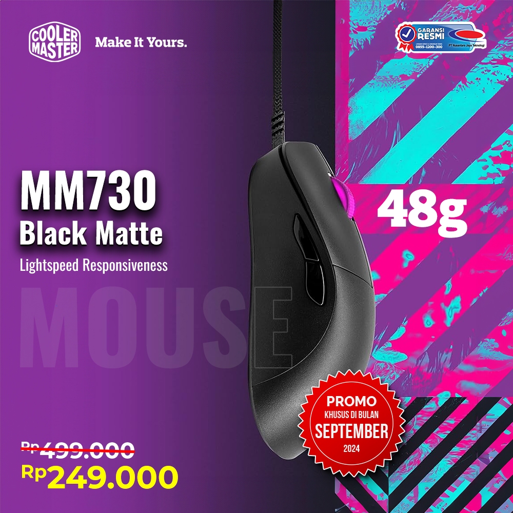 Jual Cooler Master Gaming Mouse MM730 Black Matte [MM-730-KKOL1 ...