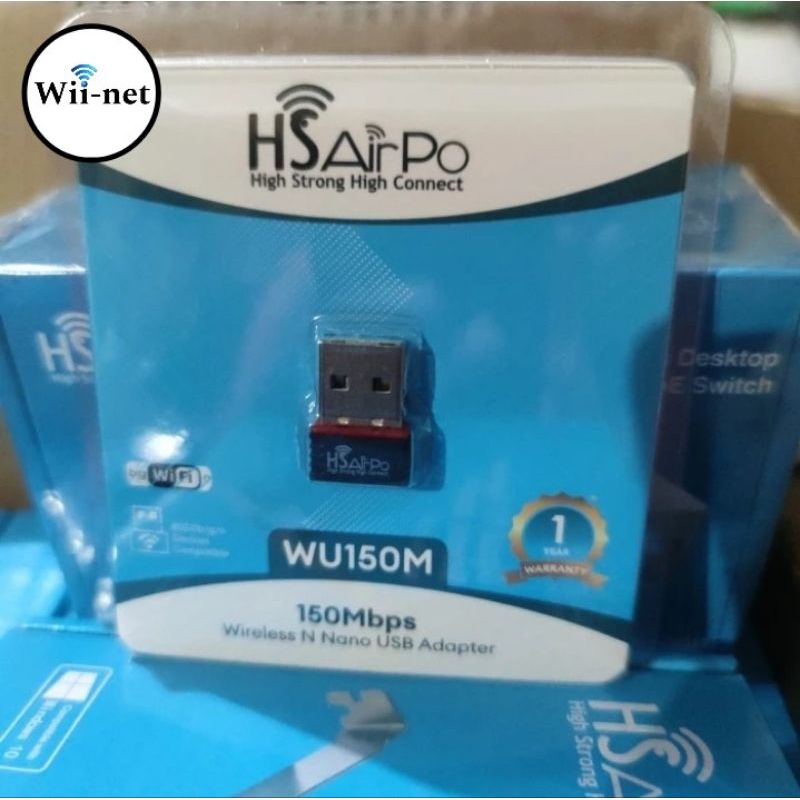 Jual HSairPo WU150M USB Wireless Adapter 150Mbps Dongle Adapter Penangkap Sinyal WiFi | Shopee ...