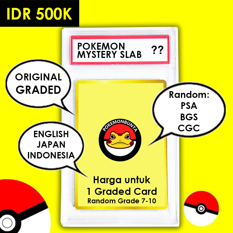 Jual Mystery Box GRADED CARD PSA BGS CGC Kartu Pokemon Indonesia English Japan Slab Grade 7-10 ...