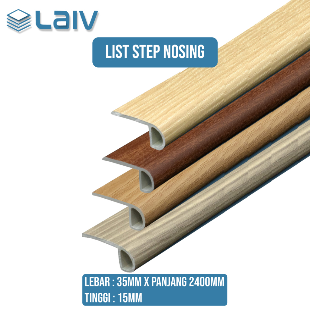 Jual LAIV List Step Norsing PVC Aksesoris Tangga Vinyl SPC Lis Nosing ...