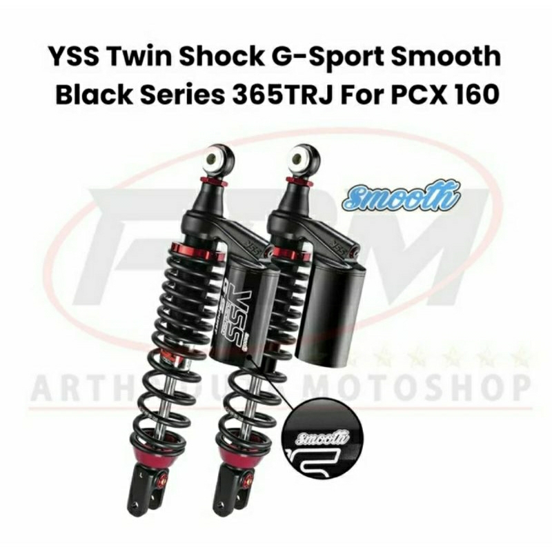 Jual YSS Twin Shock G-Sport Smooth Black Series 365TRJ For PCX 160 | Shopee Indonesia