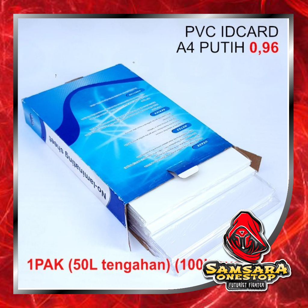 Jual BAHAN ID CARD / PVC KERTAS ID CARD 1 PAK ISI 50 PC UKURAN A4 ...