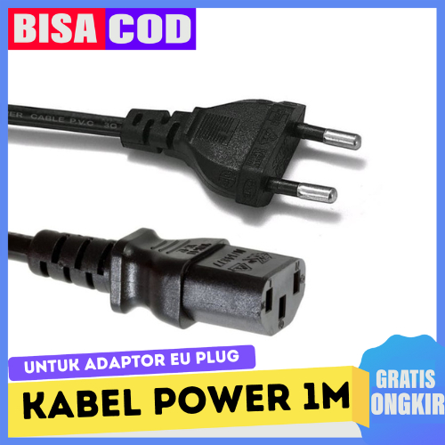 Jual Kabel Power Adaptor 100 cm AC to DC Universal EU Plug | Shopee ...