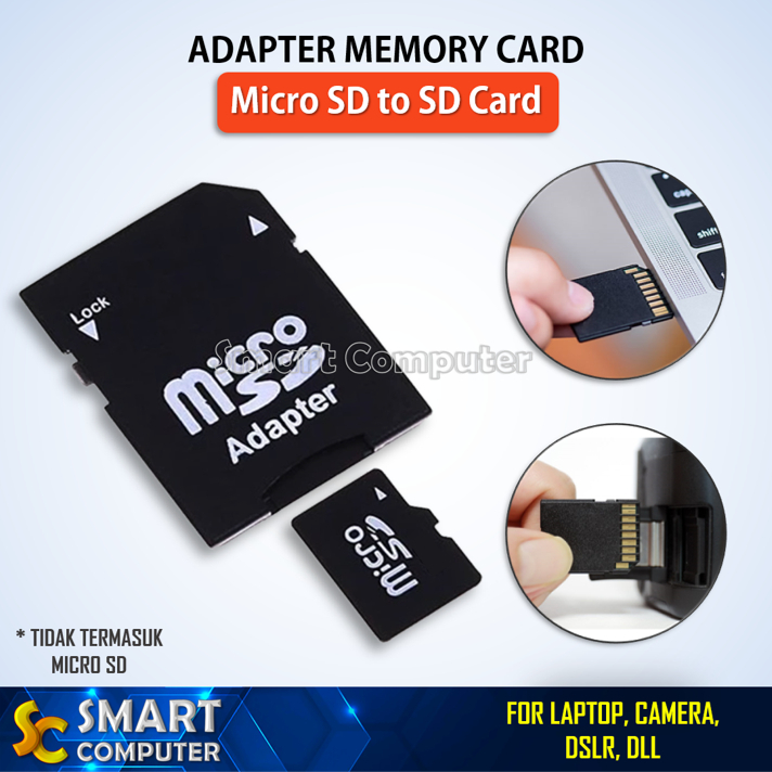 Jual Adapter Memory Card Micro SD to SD Card Adaptor MicroSD MMC Laptop ...