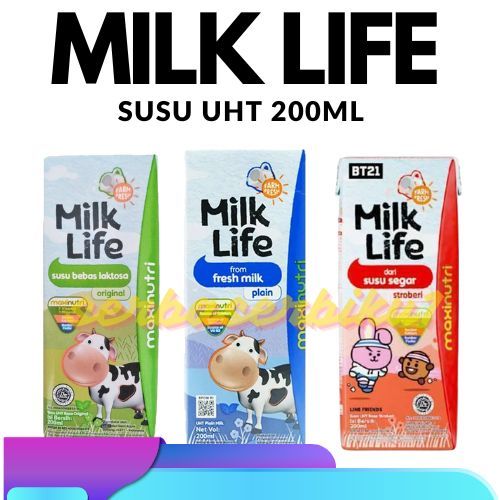 Jual PROMO Susu Uht Milk Life 200 ml 1pcs READY SEMUA VARIAN | Shopee ...