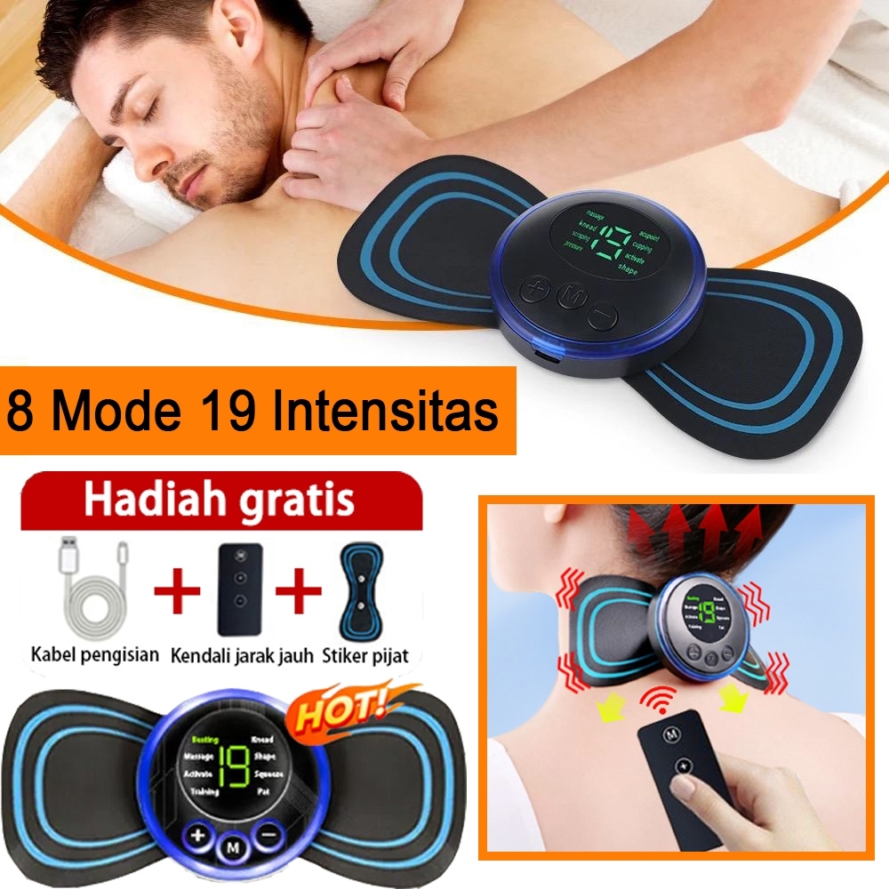 Jual Alat Pijat El-ektrik 1 Set Mini AKK-02 + Remote /Alat Pijat Leher ...