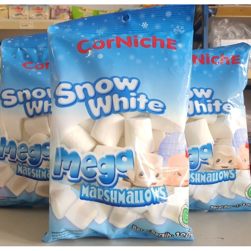 Jual Corniche Mega Marshmallow White 120Gr / Mashmallow Besar / Snow ...