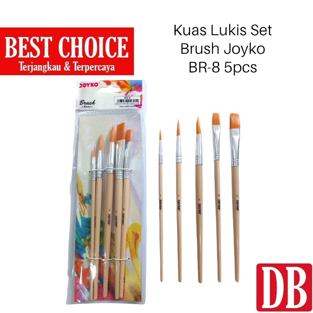 Jual Kuas Lukis Set / Art Brush Set Joyko BR-8 (5pcs/set) | Shopee ...