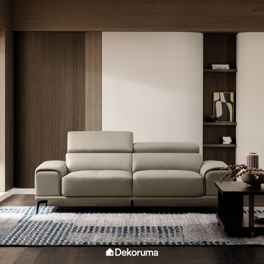 Jual Dekoruma Tenzo LENNOX Sofa 3 Dudukan - Taupe / Sofa Tamu 3 Seater ...