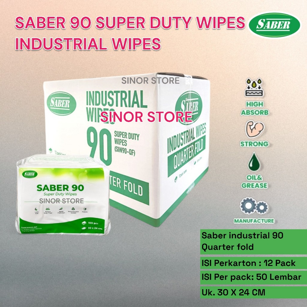 Jual ECERAN SABER 90 - Super Duty Industrial Wipes Majun Tissue ...