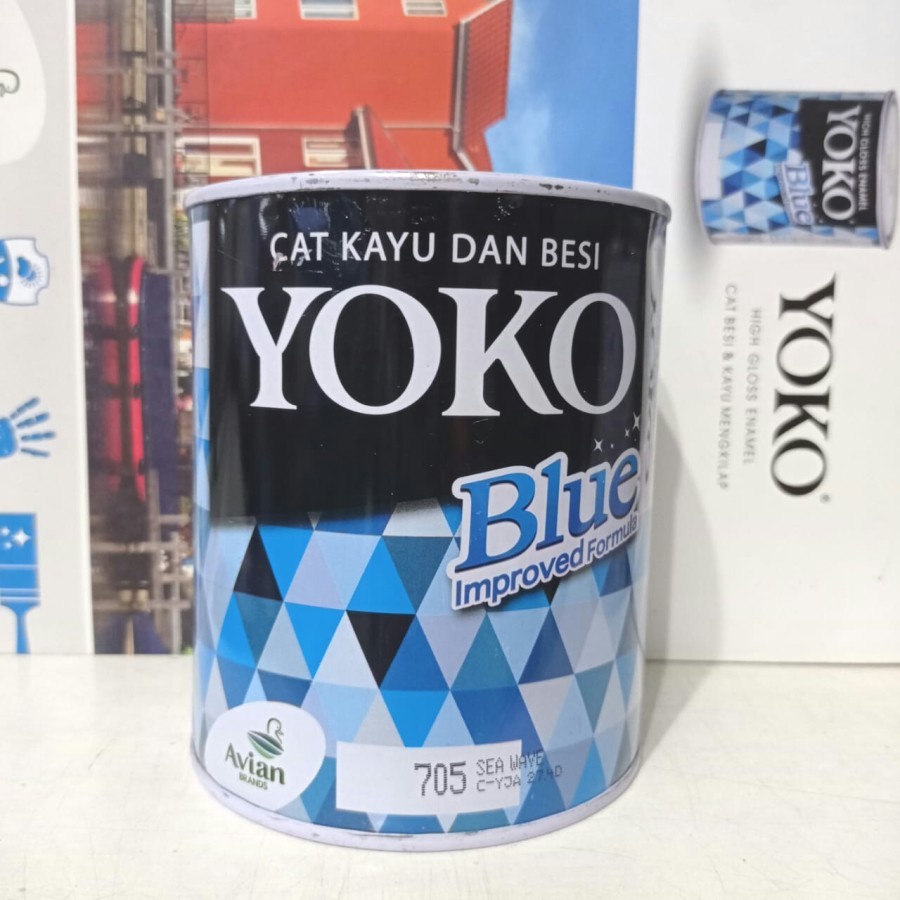 Jual Cat Yoko Blue Besi dan Kayu 1kg/ Cat Minyak Yoko Biru Avian Brands ...