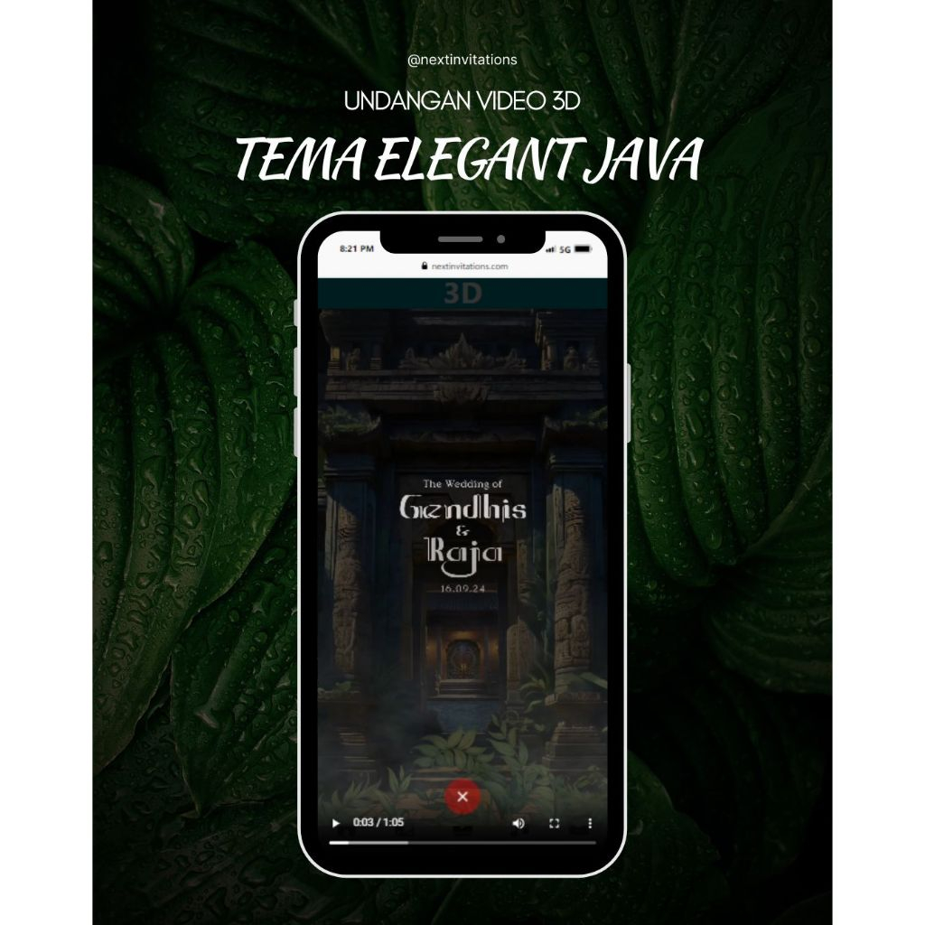 Jual Undangan Digital Video 3D Pernikahan Jawa Elegan | Undangan Video ...