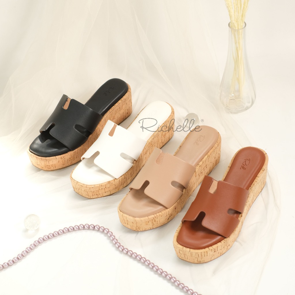 Jual Sendal Wanita Model H Empuk Nyaman 3 cm 5 cm dan Wedges 5cm ...