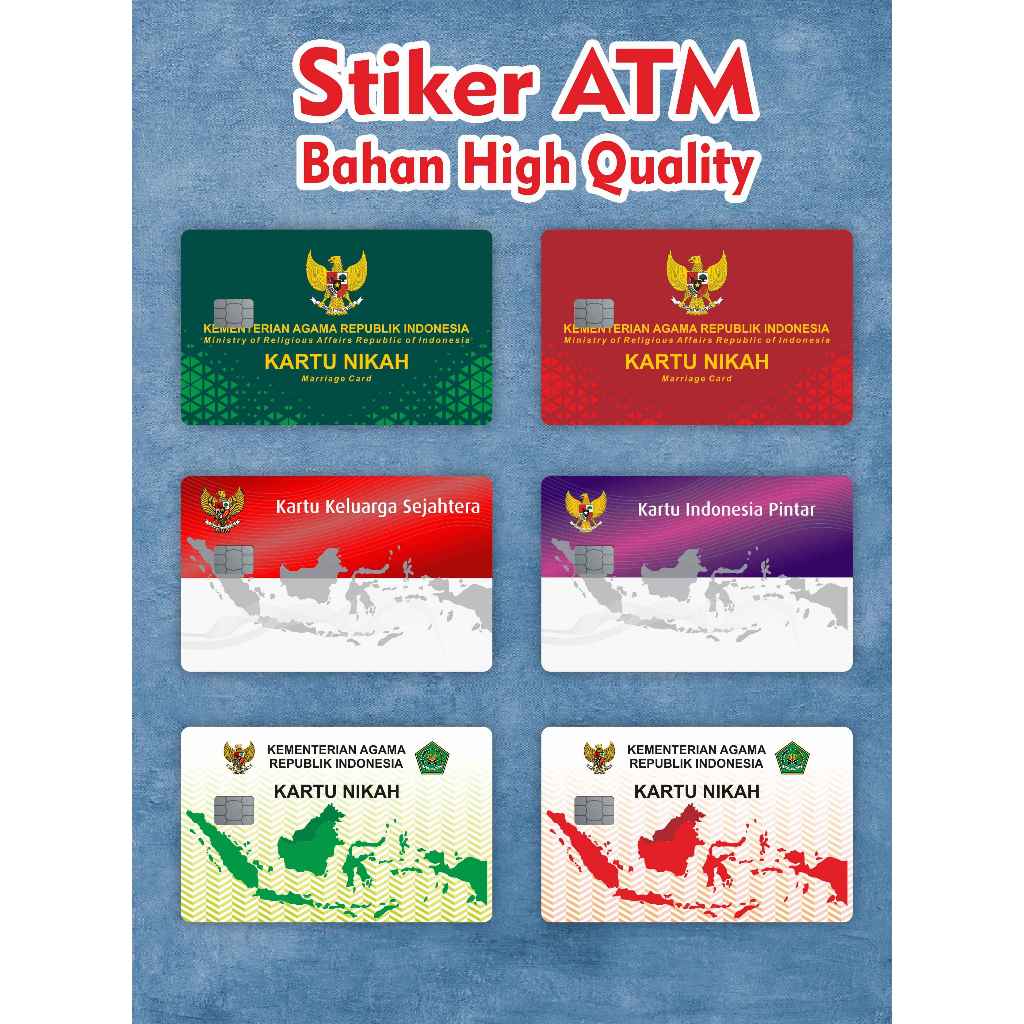 Jual Stiker Emoney Stiker ATM Skin ATM Tema Kartu Indonesia, KTP, BPJS ...