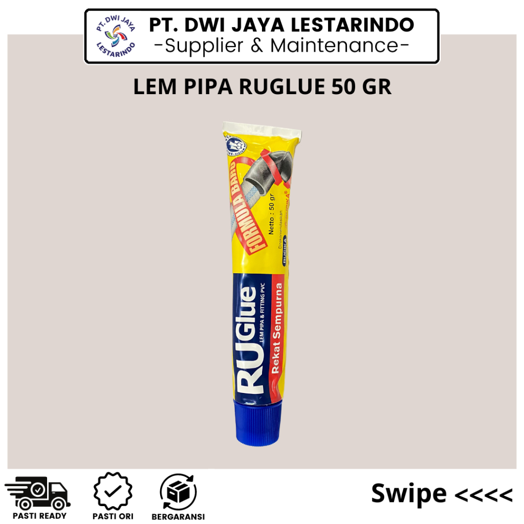 Jual Lem Pipa PVC RuGLUE 50 gr | Shopee Indonesia