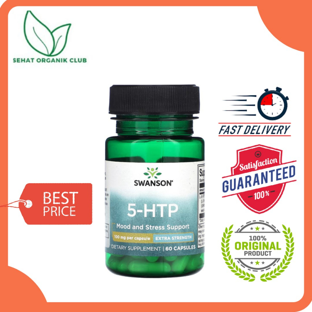 Jual Swanson 5-HTP Extra Strength 100 mg 60 Capsules | Shopee Indonesia