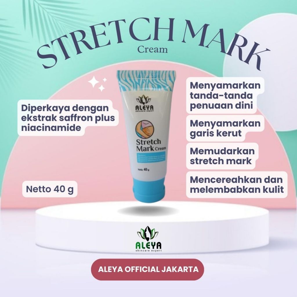 Jual ALEYA Stretch mark Cream untuk penghilang stretch mark | Shopee ...