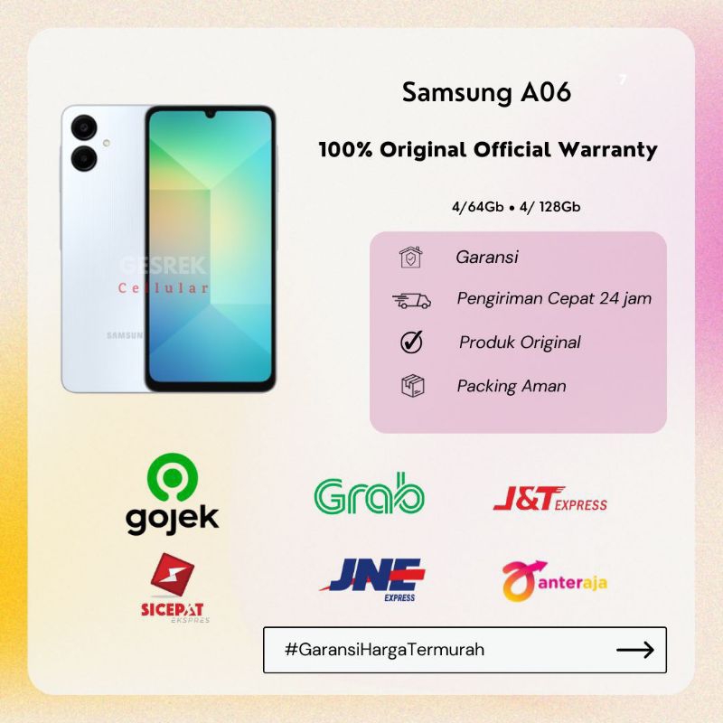 Jual Samsung Galaxy A06 4/64 4/128 6/128 - Garansi RESMI | Shopee Indonesia