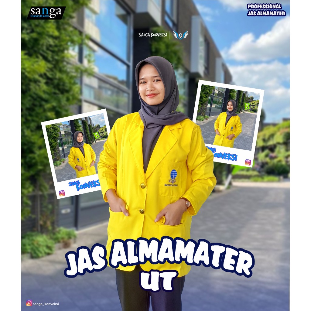 Jual JAS UT / ALMAMATER UT / ALMAMATER UNIVERSITAS TERBUKA KANCING LOGO ...