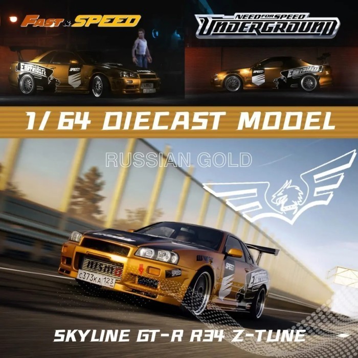Jual 【AuroraOnlineShop】FAST & SPEED NISSAN SKYLINE GT-R R34 Z TUNE NFS ...