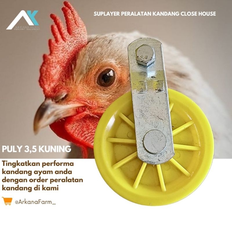 Jual Pulley puly puli pully pulli 3.5 kuning nylon penggerak otomatis ...