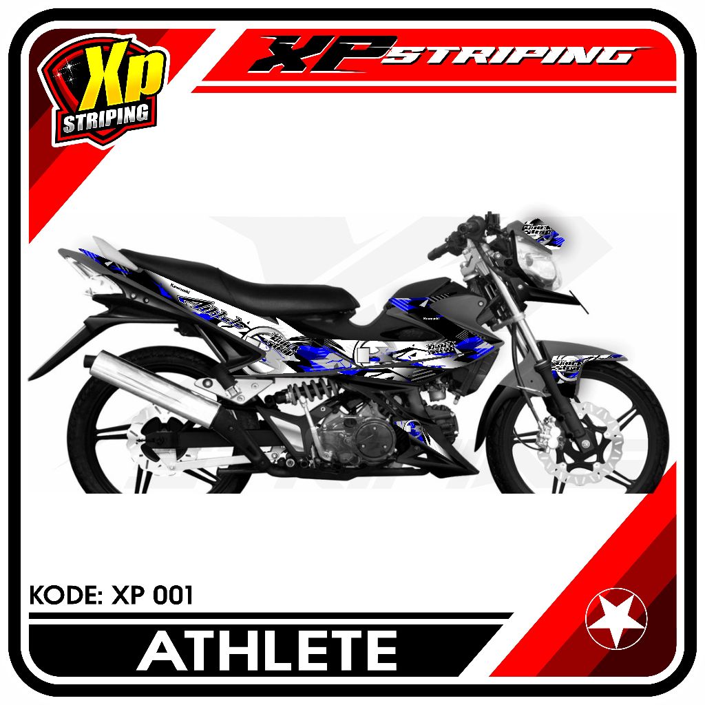 Jual Striping Athlete - Sticker Striping Kawasaki Athlete Desain Racing ...